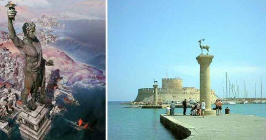 Colosul din Rodos, una dintre cele 7 minuni ale lumii antice